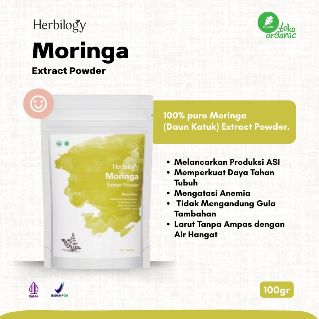 Jual Herbilogy Moringa Powder Extract Daun Kelor untuk Melancarkan ASI ...