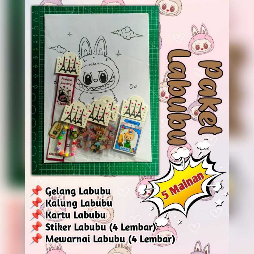 Jual [PAKET MAINAN EDUKATIF LABUBU] Mainan Labubu, Gambar Mewarnai ...
