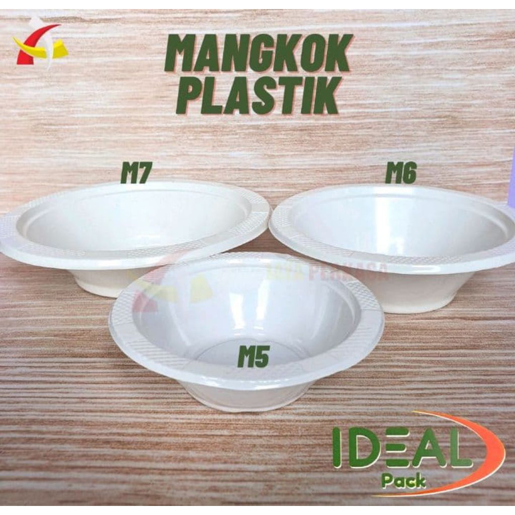 Jual MANGKOK PLASTIK IDEAL PACK M-05, M-06, M-07 isi 50pcs | Shopee ...
