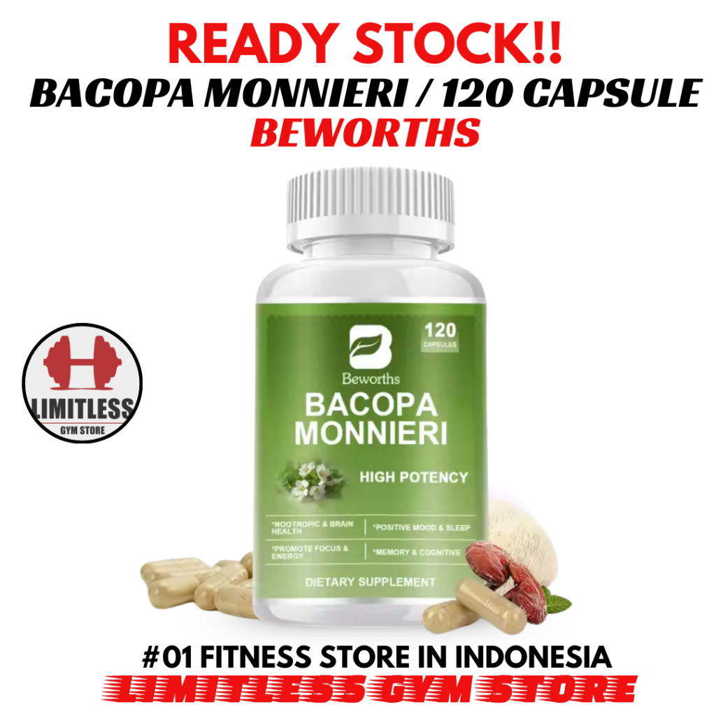 Jual (PROMO!) Beworths Bacopa Monnieri Lion's Mane Nootropics 120 ...