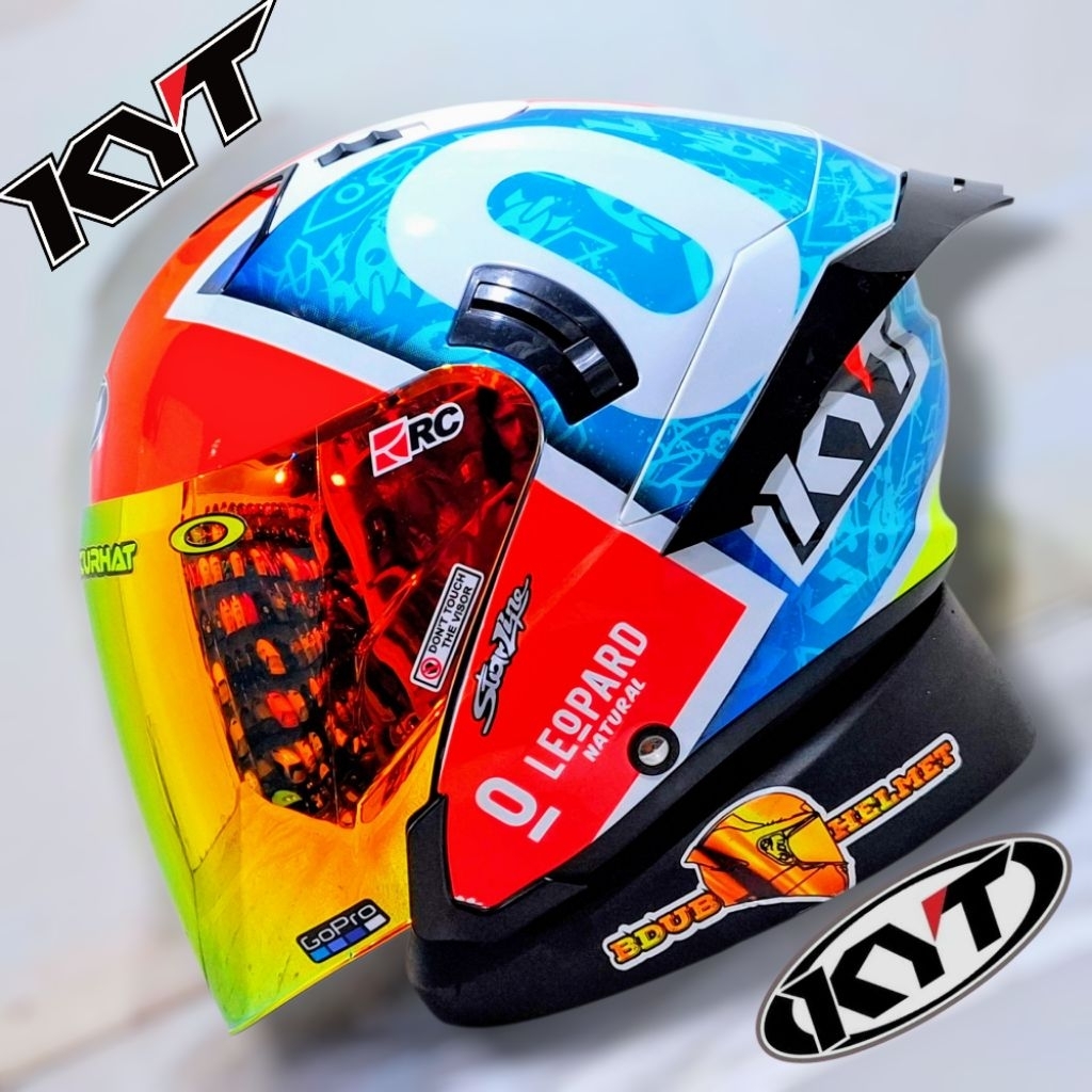 Jual Helm KYT NFJ motif foggia misano 2021 paket ganteng flus spoiler ...