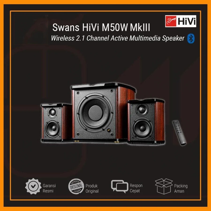 Jual Swan HiVi M50W Mk3 / MKIII Speaker Aktif 2.1 Bluetooth Swans ...