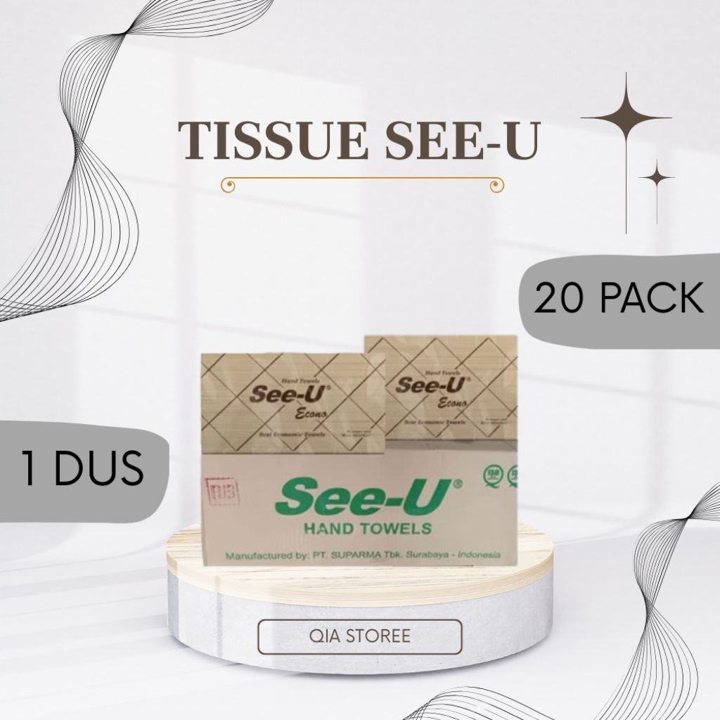 Jual SEE-U TISSUE hand towel Econo Brown (1 karton 20 pack, 1 pack isi ...