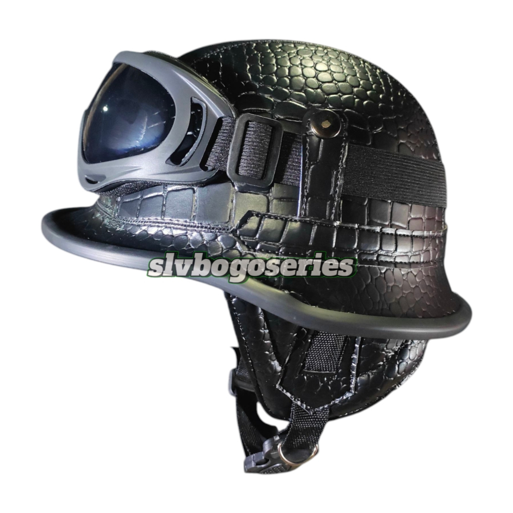 Jual Helm Retro Nazi Kulit Sintetis PREMIUM Corak Buaya Variasi Helm ...