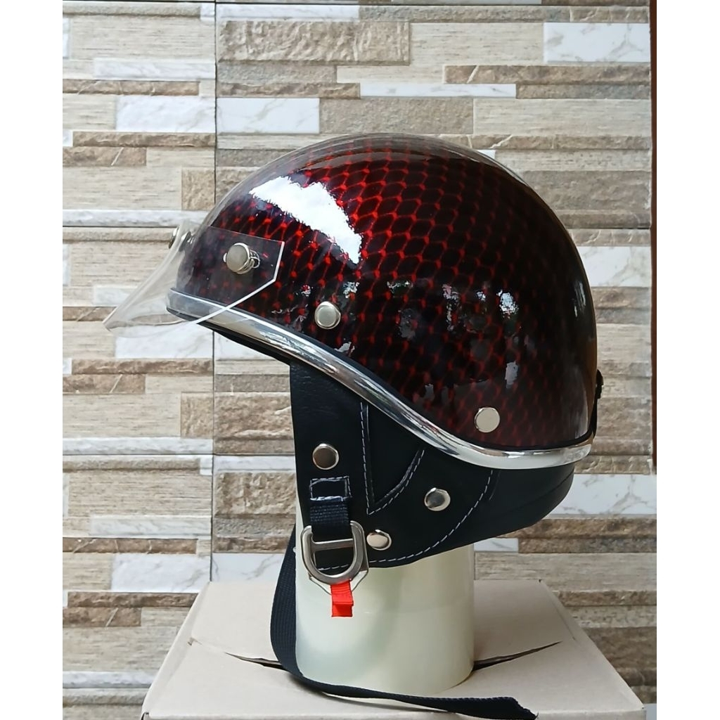 Jual HELM SLIM CUSTOM DEWASA COOPER JX700 FEE PED | Shopee Indonesia