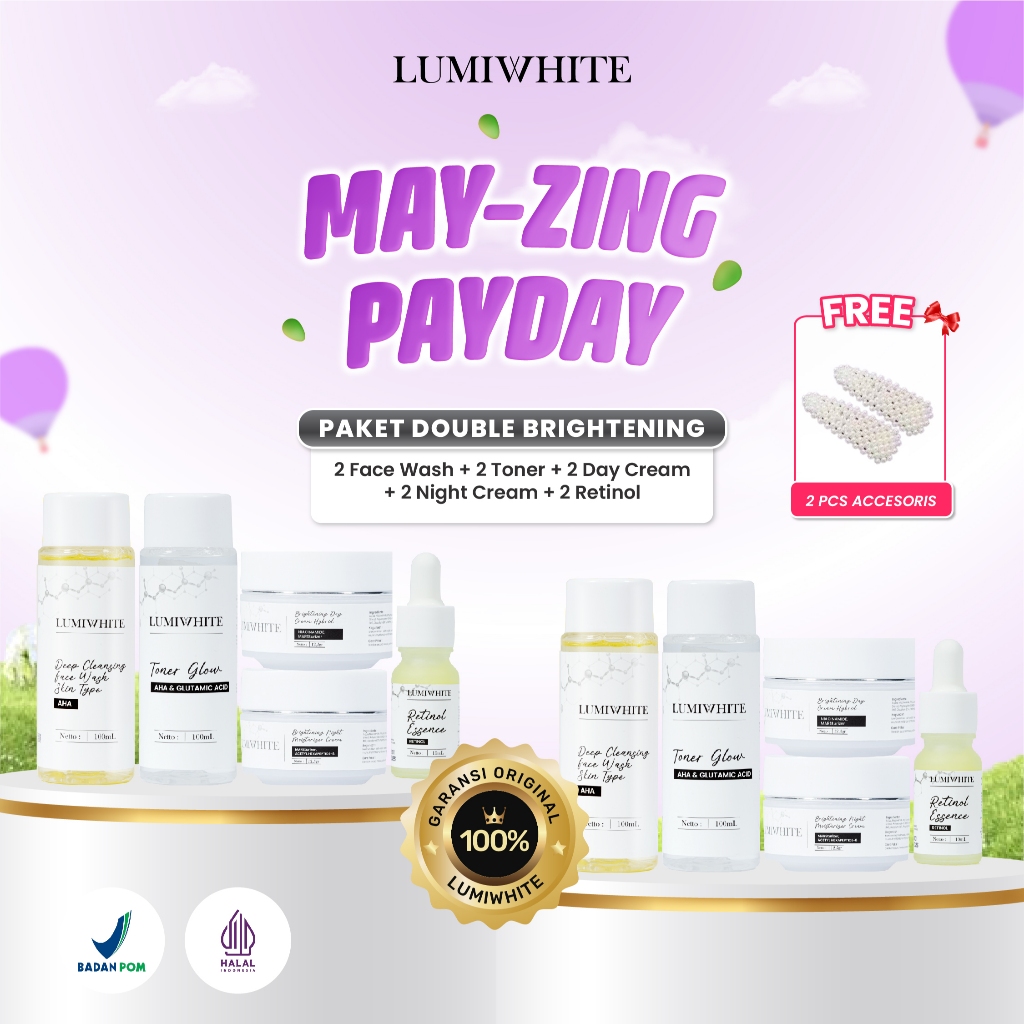 Jual (PROMO) 2 PAKET LUMIWHITE Brightening Paket Lengkap (FREE 2 PCS ...