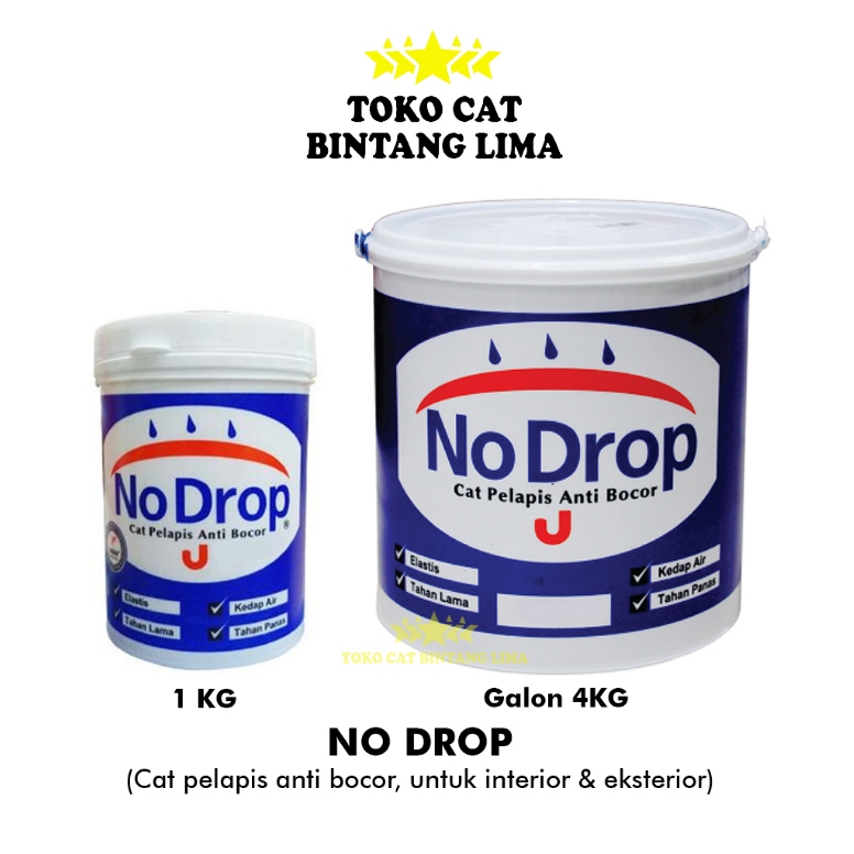 Jual No Drop 1Kg Galon 4kg Cat pelapis anti bocor / Cat pelapis tembok ...