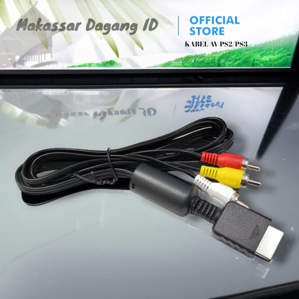 Jual Kabel AV RCA PS1 PS2 PS3 Kabel Audio Video Playstation Panjang 1.8 ...