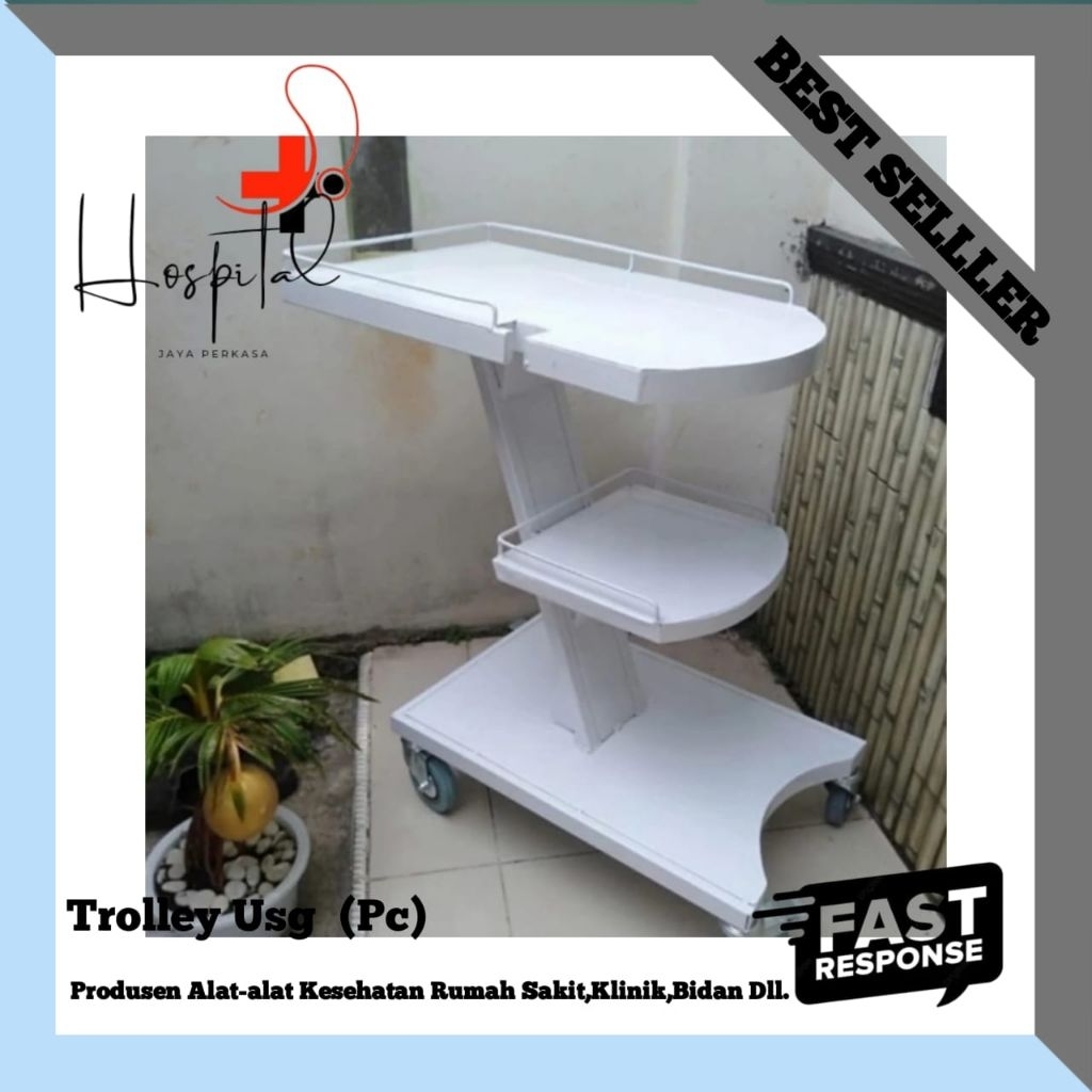 Jual Trolley Usg / troli usg Rumah Sakit / USG trolley Pc | Shopee ...