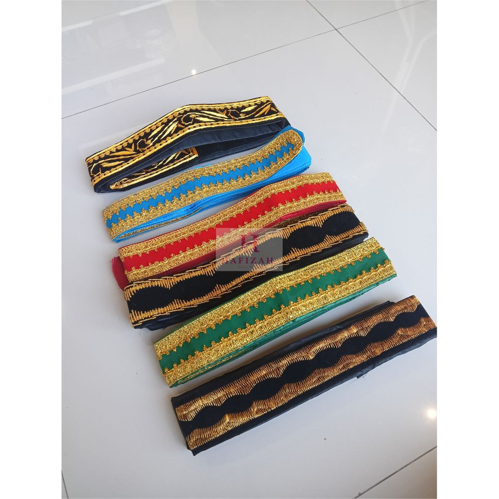 Jual Sabuk Ikat Pinggang Adat Jawa Kamus Bludru Hitam Renda 4cm x 115cm ...