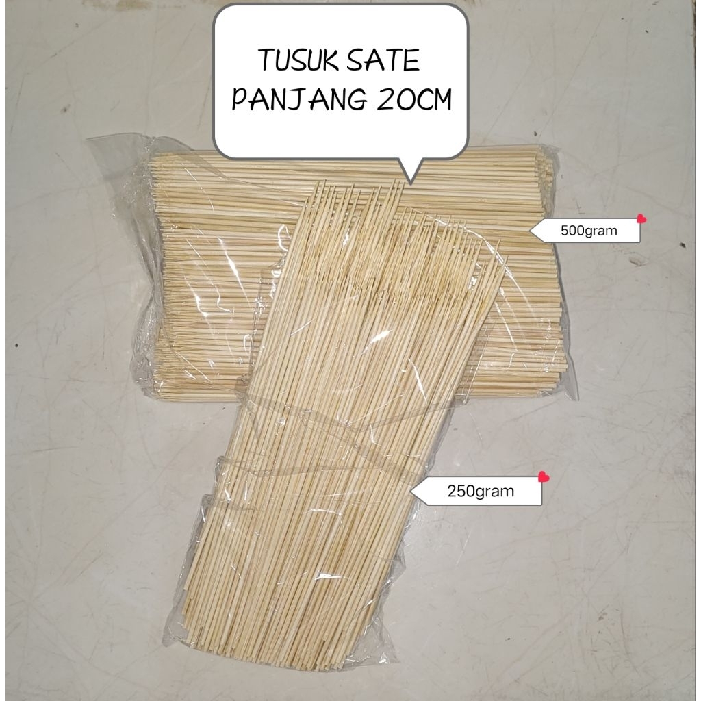 Jual TUSUK SATE 20CM ISI 250GRAM & 500GRAM TUSUK SATE BAMBU TUSUK SATE ...