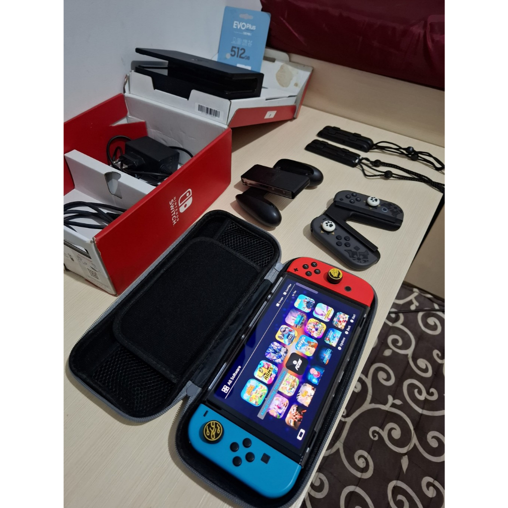 Jual Nintendo Switch OLED Dual Boot CFW OFW 512 GB Fullset Bonus Third Party Joycon Monster ...