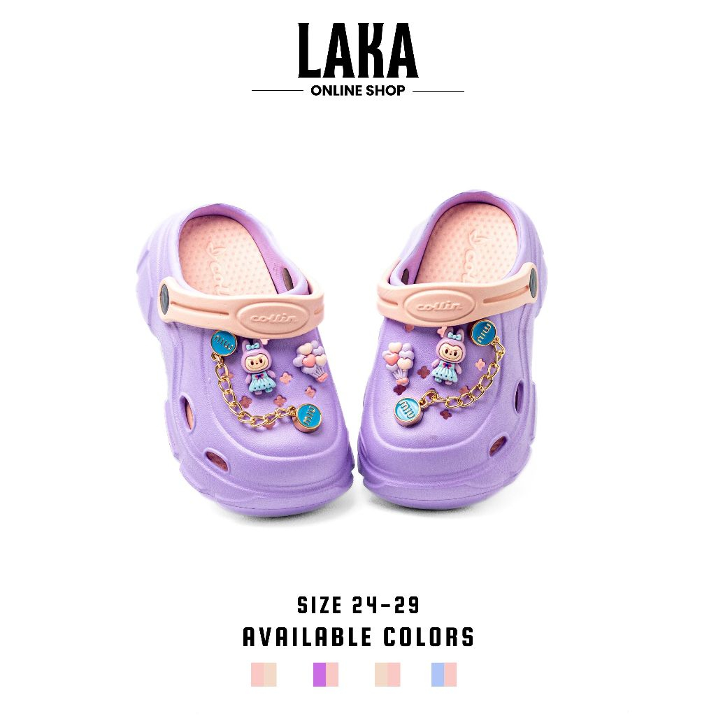Jual Sendal Anak Perempuan Clog In Labubu Selop Baim Croc - B6307-2 ...