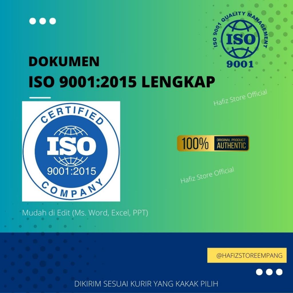 Jual Dokumen ISO 9001 2015 Lengkap + SOP + Formulir | Shopee Indonesia