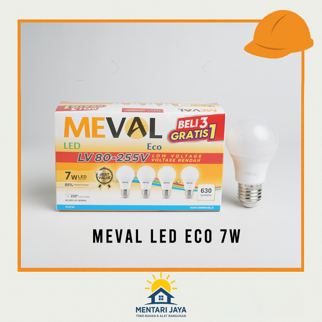 Jual Paket 4 Lampu Meval LED Eco 7W 9W 11W 15W | Cahaya Terang Putih ...