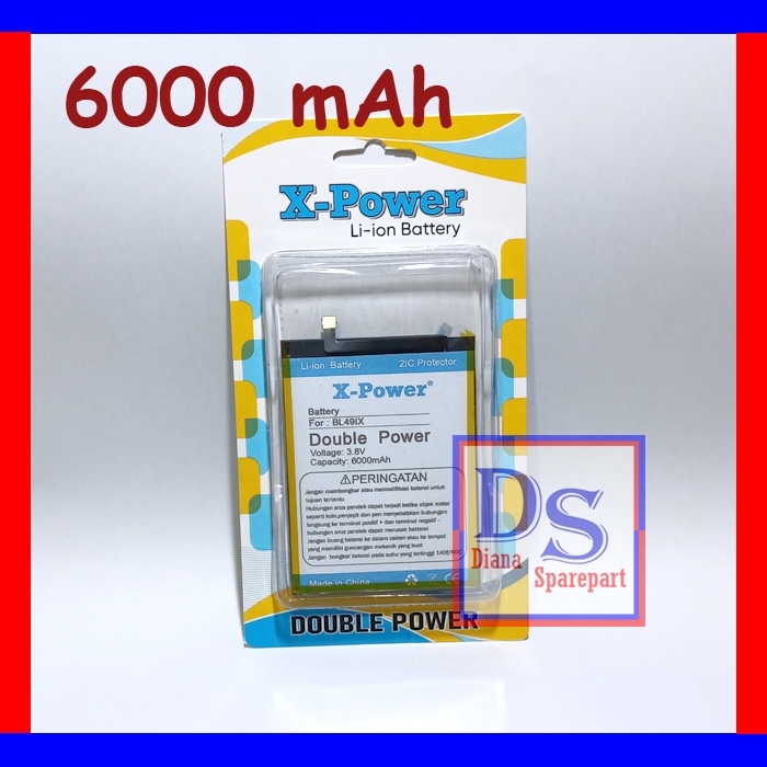 Jual DS Baterai Infinix Smart HD 2021 X612 X612B Double Power BL49IX ...