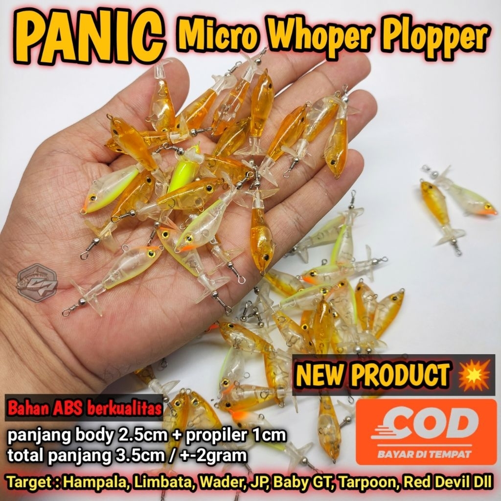 Jual UMPAN MICRO CASTING PANIC WHOPER PLOPPER / PANIC WP / UMPAN ...