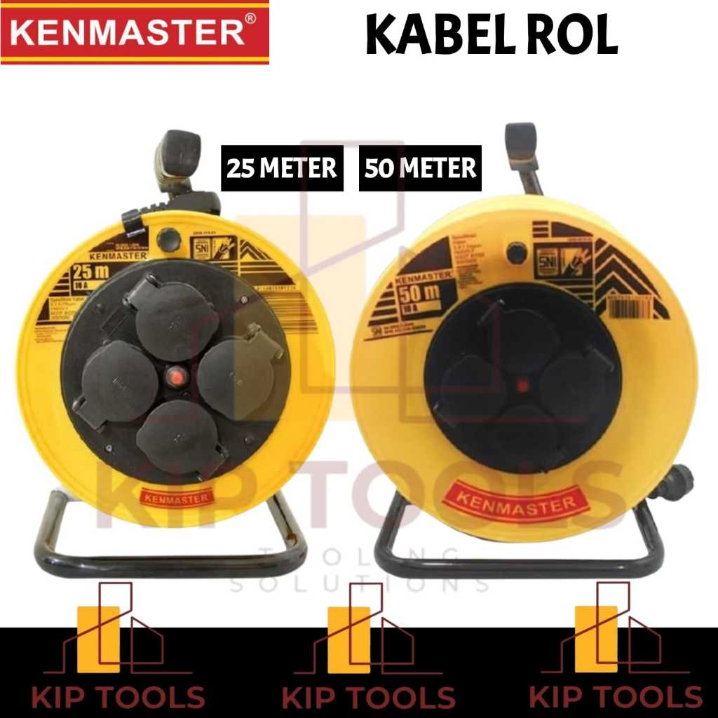 Jual Kabel Rol 25 Meter 50 Meter KENMASTER / Kabel Rol 4 Lubang SNI ...