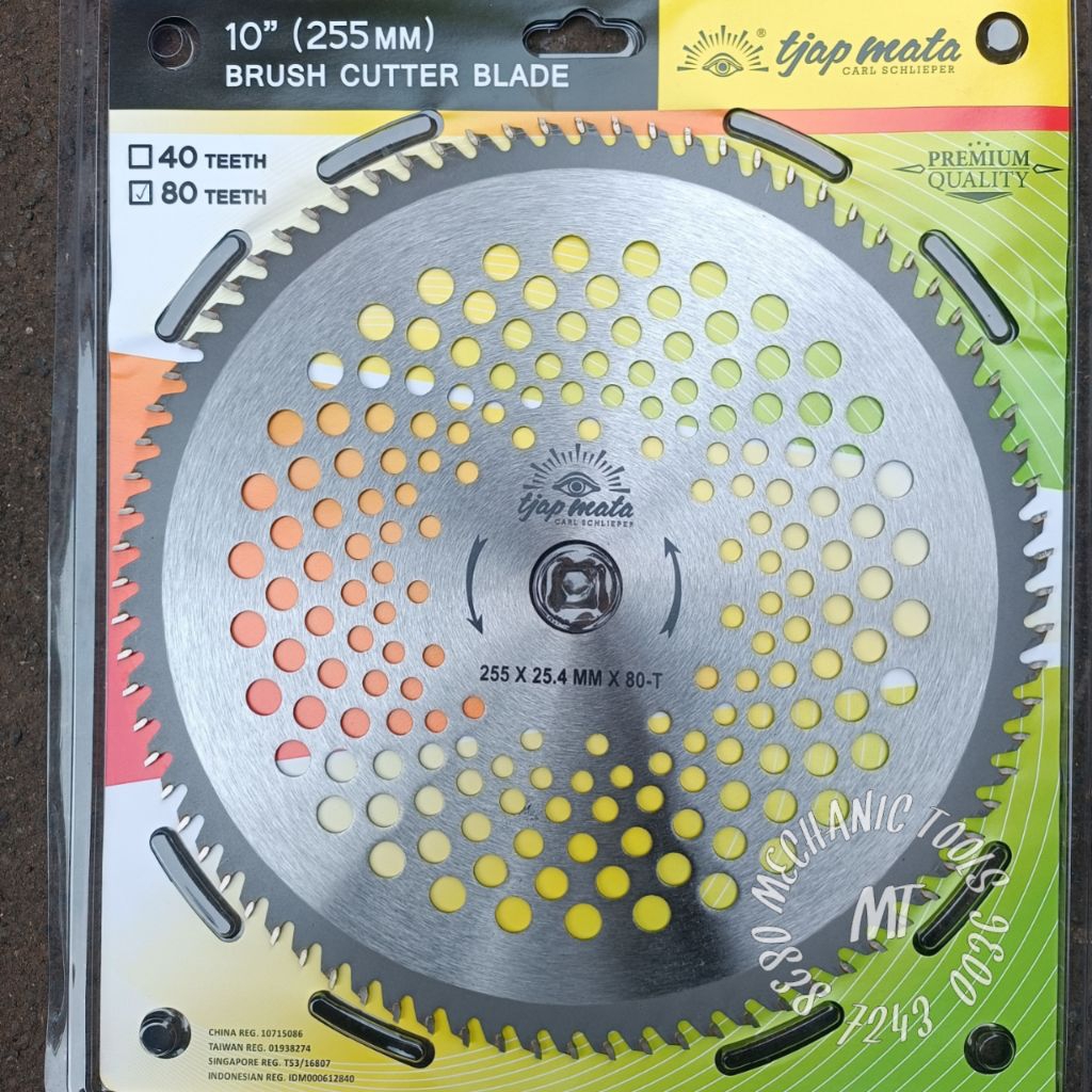 Jual Pisau potong rumput bulat 10" inch 50 T 80 T Tjap mata Brush ...