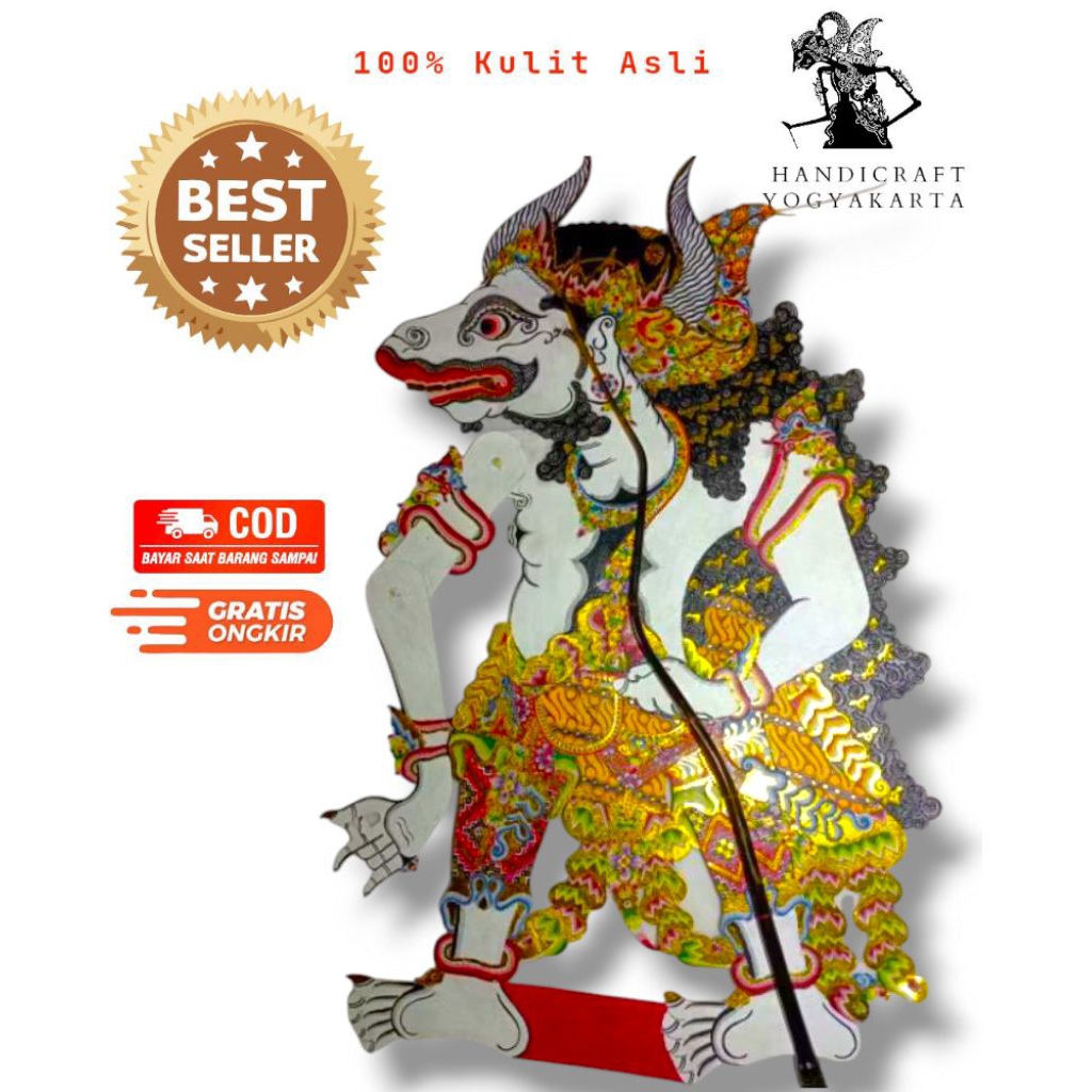 Jual Buto Raton Kumbakarna Kumbokarno 65cm wayang kulit asli standar ...