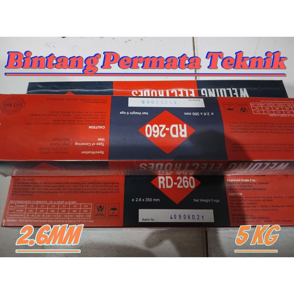 Jual Kawat Las RD260 2.6 mm NIKKO STEEL RD 260 WELDING ELECTRODES KEMASAN 5KG | Shopee Indonesia