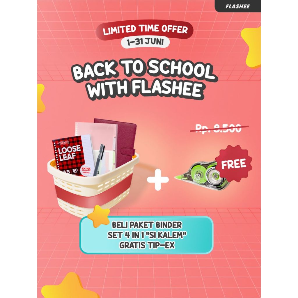 Jual Flashee Binder Paket Sekolah Set 4IN1 Paket Binder Kampus Kuliah ...