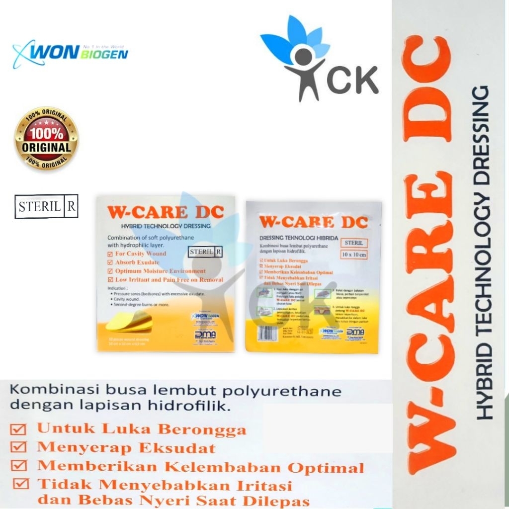 Jual W CARE DC / W CARE AH SACHET dressing untuk decubitus | Shopee ...