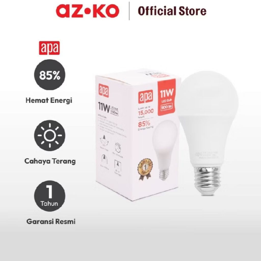 Jual AZKO Lampu Bohlam LED Apa Original Azko/Ace hardware | Shopee ...