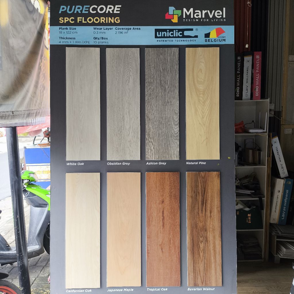 Jual SPC MARVEL 5MM (PURECORE + IXPE) LUAS 2.196M2/BOX MOTIF KAYU ...