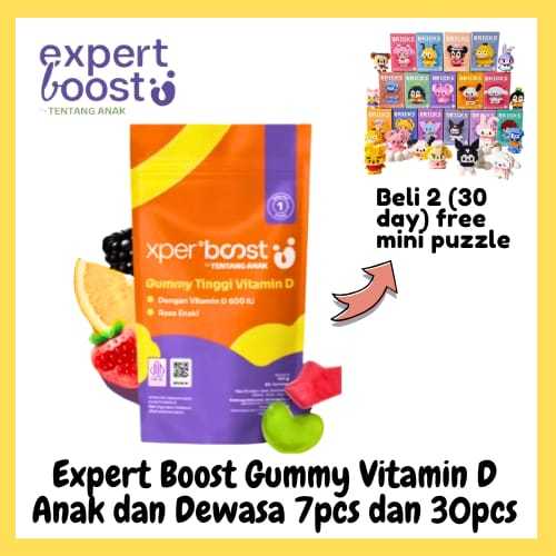Jual Expert Boost Xpert Gummy Vitamin D 600 IU Anak & Dewasa Imunitas & Pertumbuhan Paket 30 ...