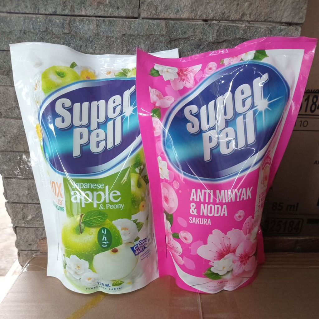 Jual Super Pell Cairan Pembersih Lantai Anti Minyak & Noda 740ml ...