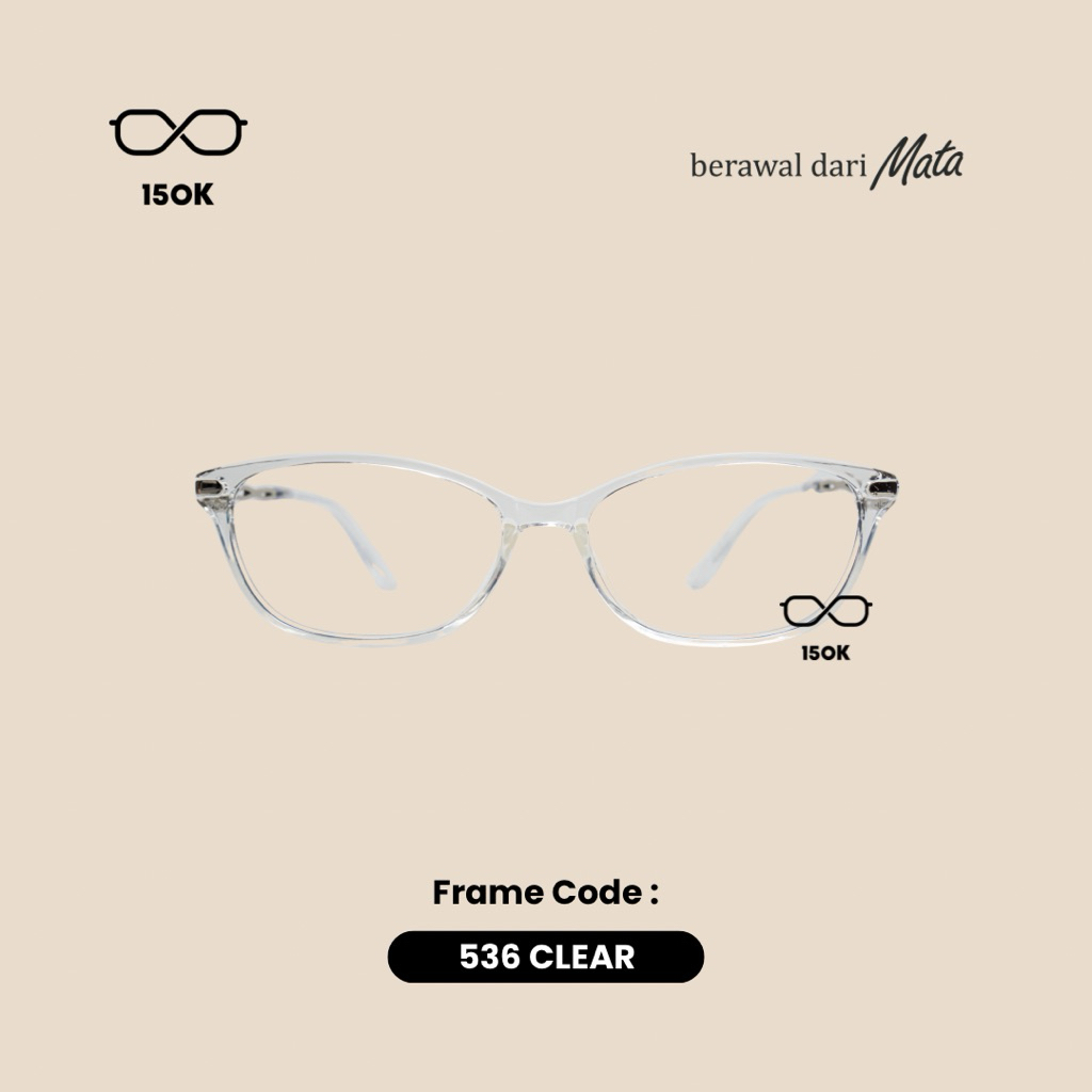 Jual OPTIK 150K - Cat Eye Frame - Kacamata Pria Wanita - 536 CLEAR ...