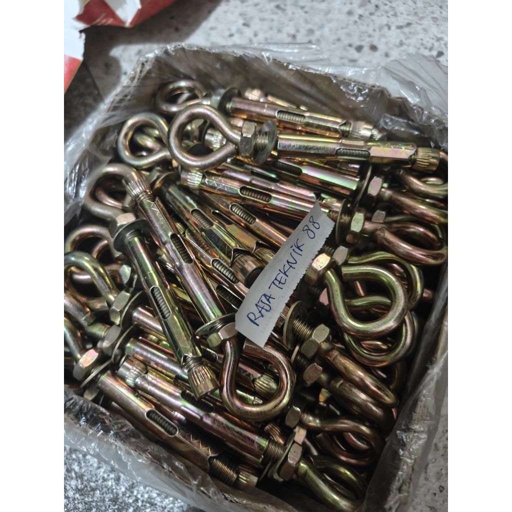 Jual eye anchor bolt m10x80 / eye bolt m10x80 mm / eye dynabolt gantung ...