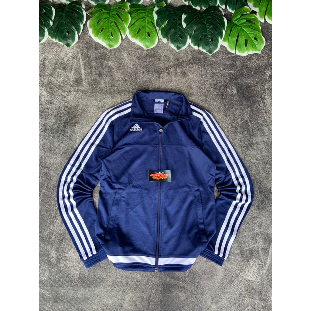 Jual TRACKTOP ADIDAS BIRU DONGKER GARIS PUTIH LOGO BORDIR PUTIH ...
