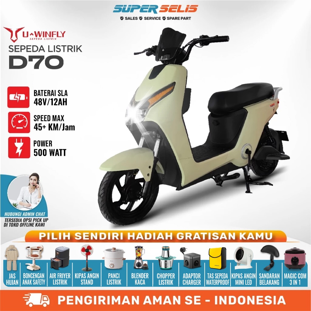 Jual Sepeda Listrik UWINFLY D70 Electric Bike Garansi Resmi | Shopee Indonesia