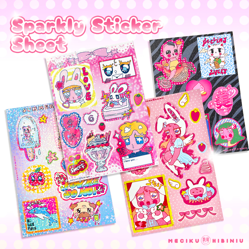 Jual Sparkly Sticker Sheet - Meciku Hibiniu | Shopee Indonesia
