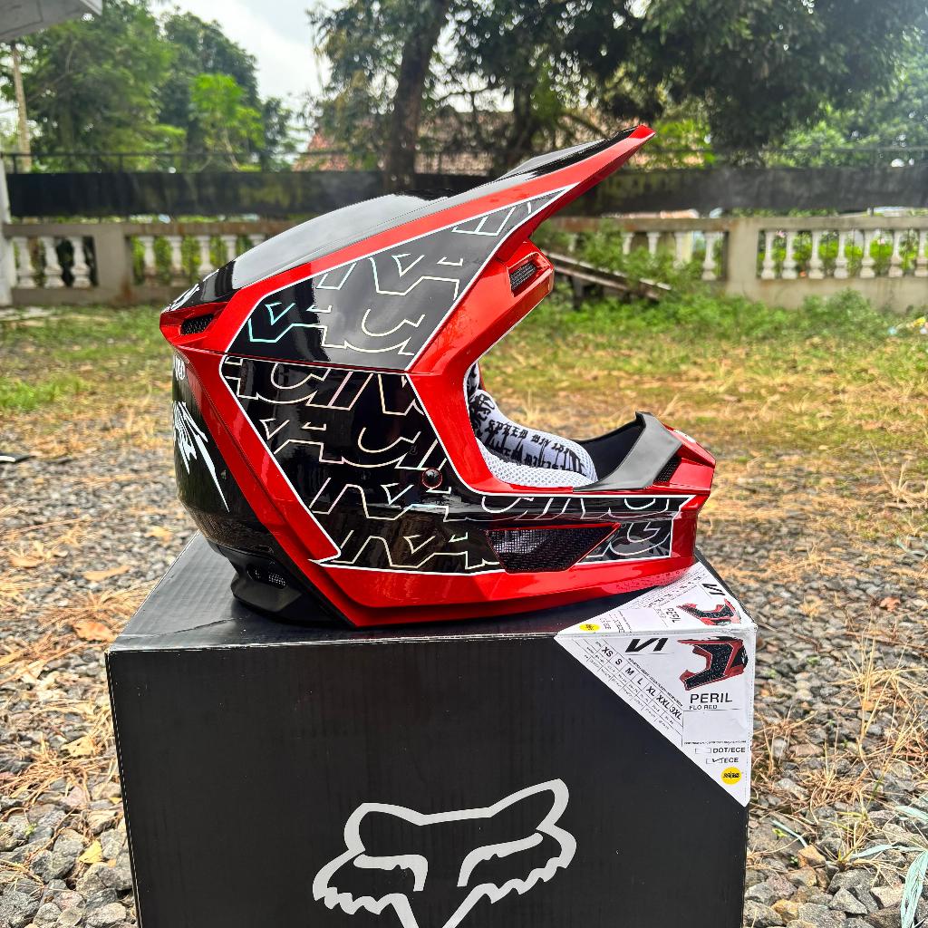 Jual Helm FOX V1 Peril – Size XL | Helm Trail/MX dengan MVRS & Desain ...