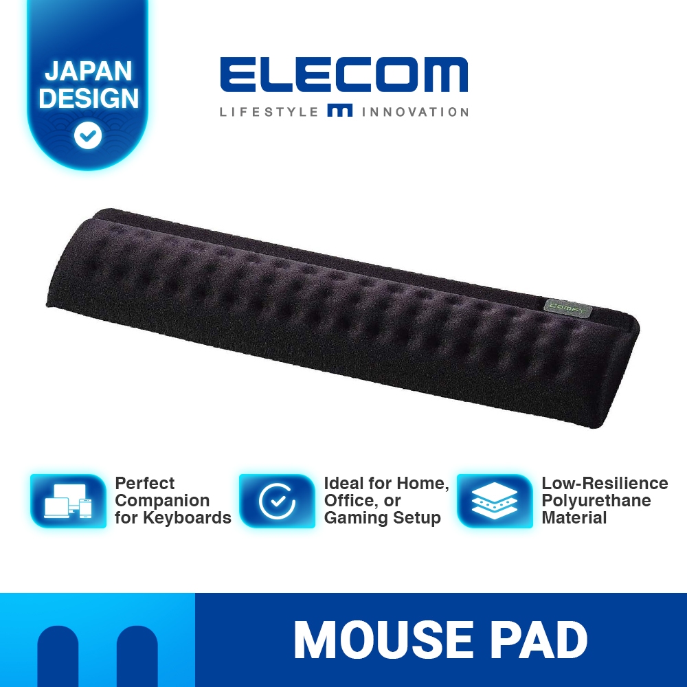 Jual ELECOM Mouse Pad Comfy Wrist Rest Series MOH-012BK | Shopee Indonesia