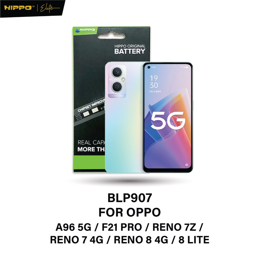 Jual Hippo Baterai OPPO BLP-907 OPPO A96 5G / F21 PRO / RENO 7Z / RENO ...
