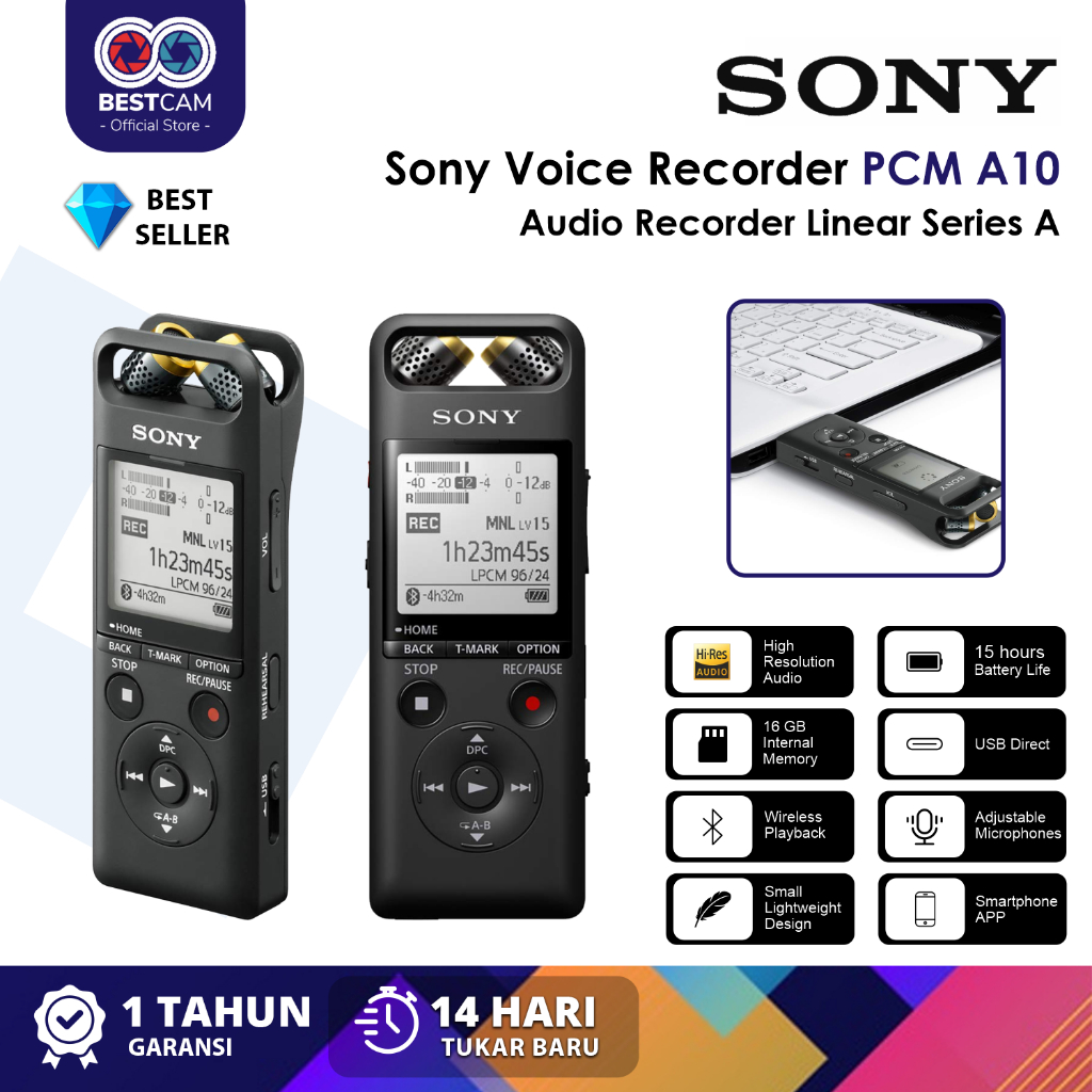 Jual Voice Recorder PCM A10 High Resolution Audio Recorder | Shopee ...