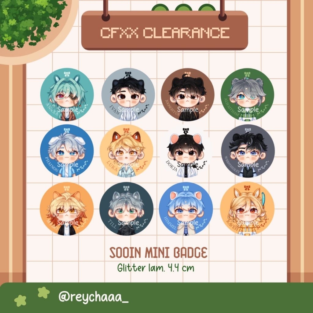 Jual [CFXX CLEARANCE] Sooin Mini Badge 4.4 cm HSR ALNST ORV GENSHIN ...
