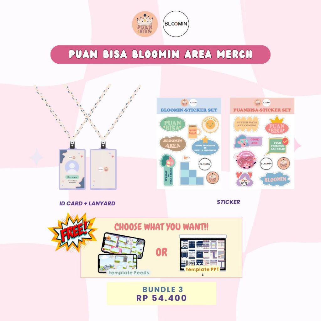 Jual PUAN BISA [Bundle 3] Id Card + Sticker / Free Digital Template ...
