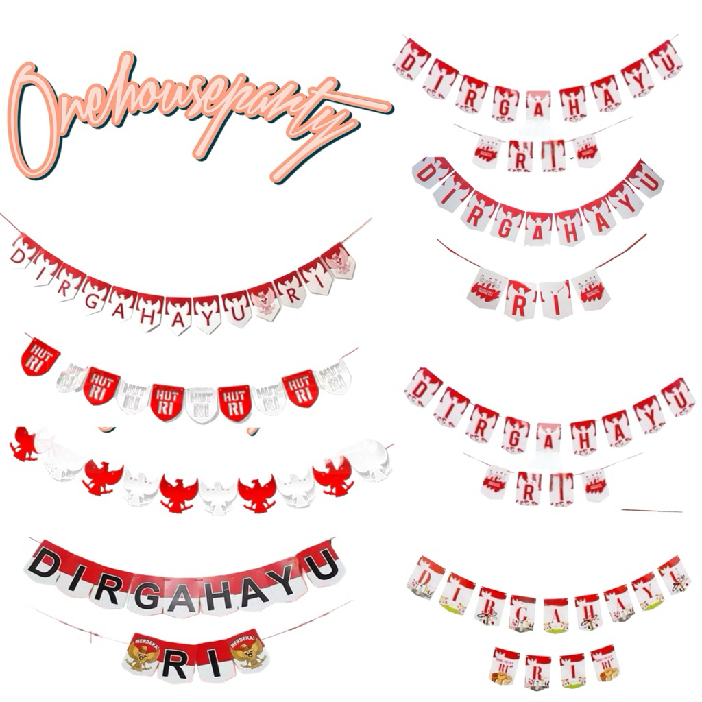 Jual Banner bendera merah putih segilima benner 17 agustus banner ...