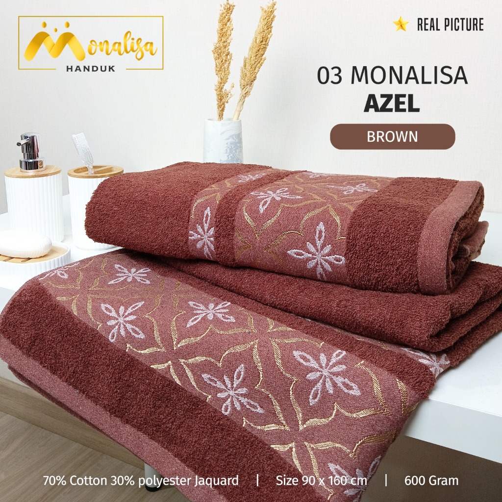Jual Monalisa Handuk uk 90 x 160 cm ( 600 Gram ) - Motif Azel -4 ...