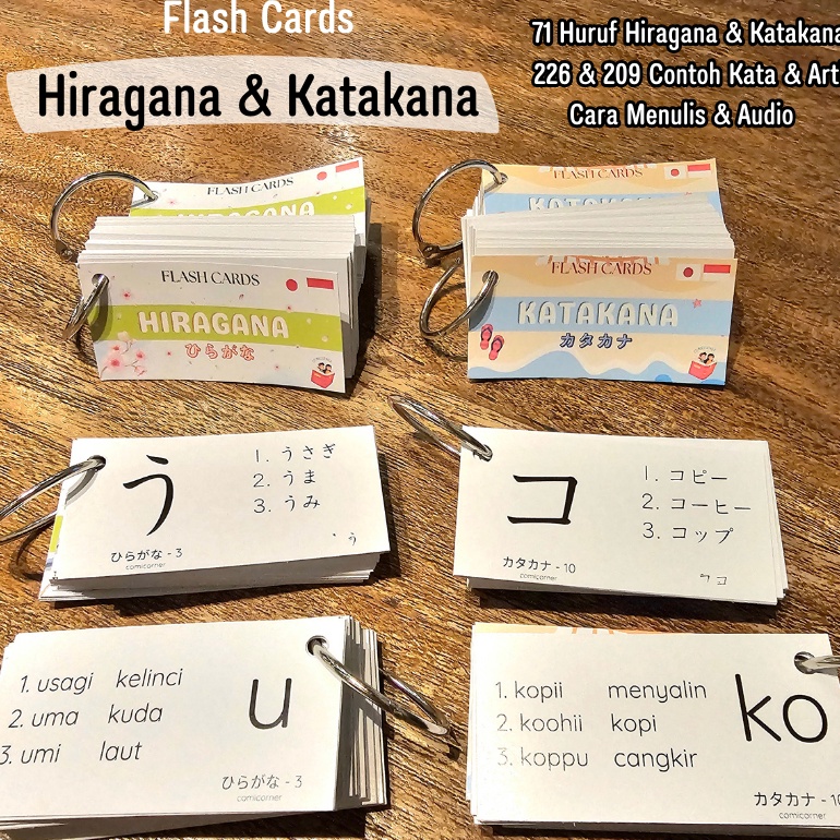 Jual KODE K24I Hiragana dan Katakana Flash Cards Bahasa Jepang Pemula ...