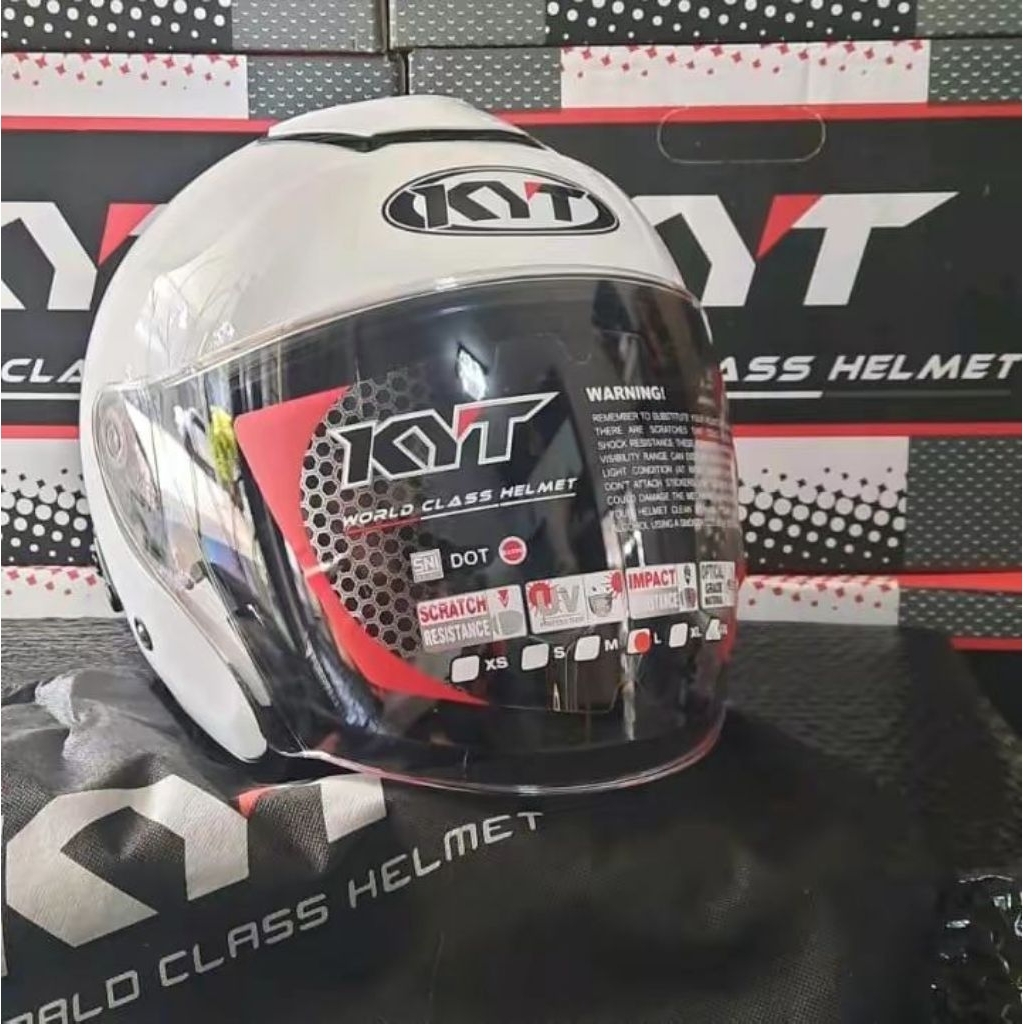 Jual KYT Kyoto R ORIGINAL (White/Putih, Hitam Doff, Hitam Gloss/Kilat ...
