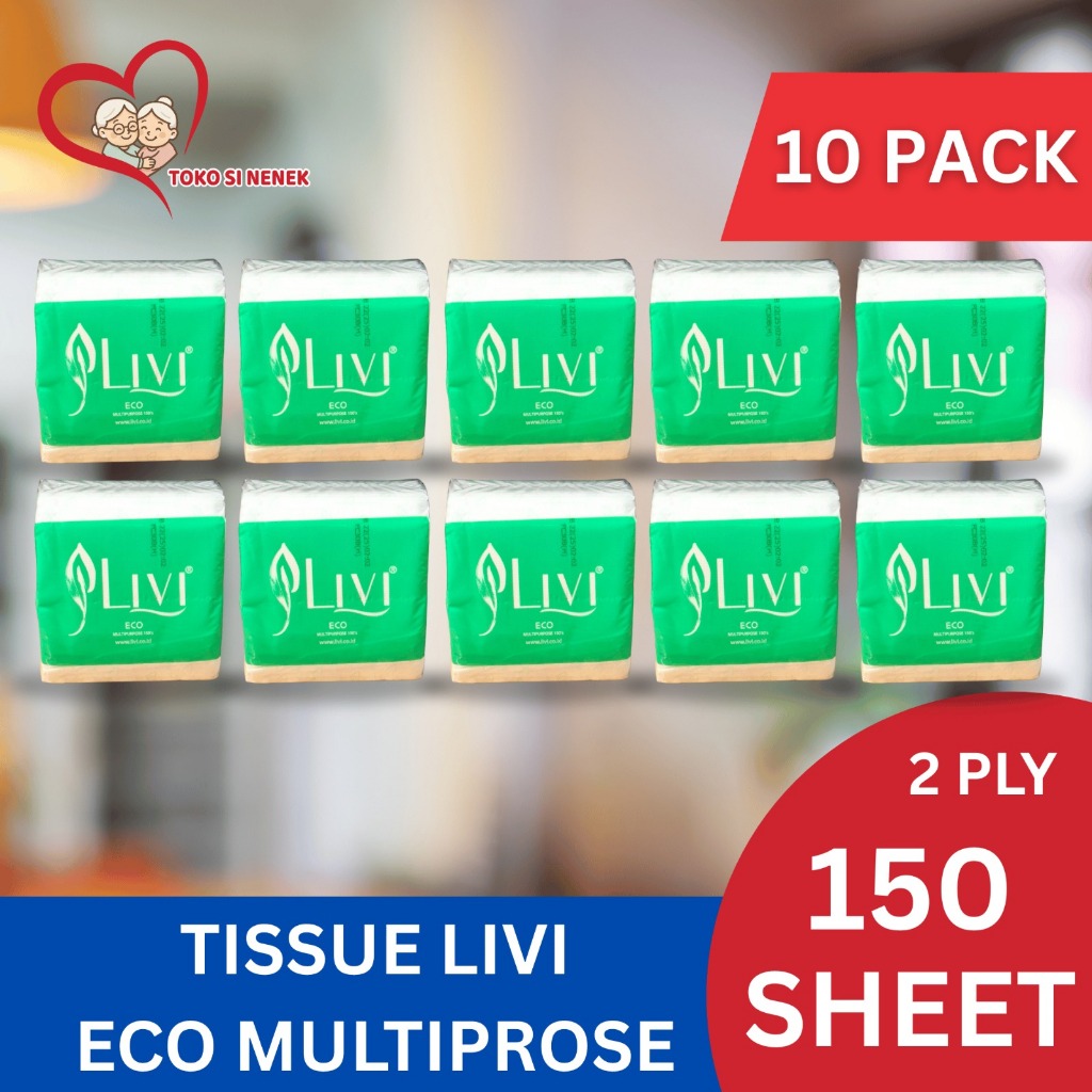 Jual TISSUE MURAH [ PAKET 10 PACK ] TISSUE LIVI ECO MULTIPURPOSE 2 PLY ...