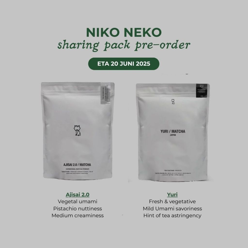 Jual [PO READY 20 JUNI] NIKO NEKO Matcha Sharing Pack – Ajisai 2.0 ...