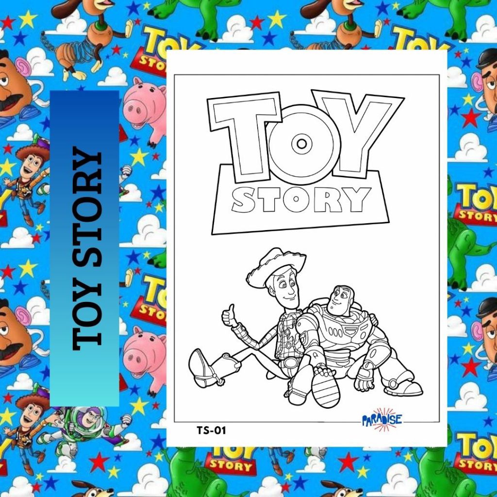 Jual Kertas Mewarnai Gambar Toy Story Shopee Indonesia