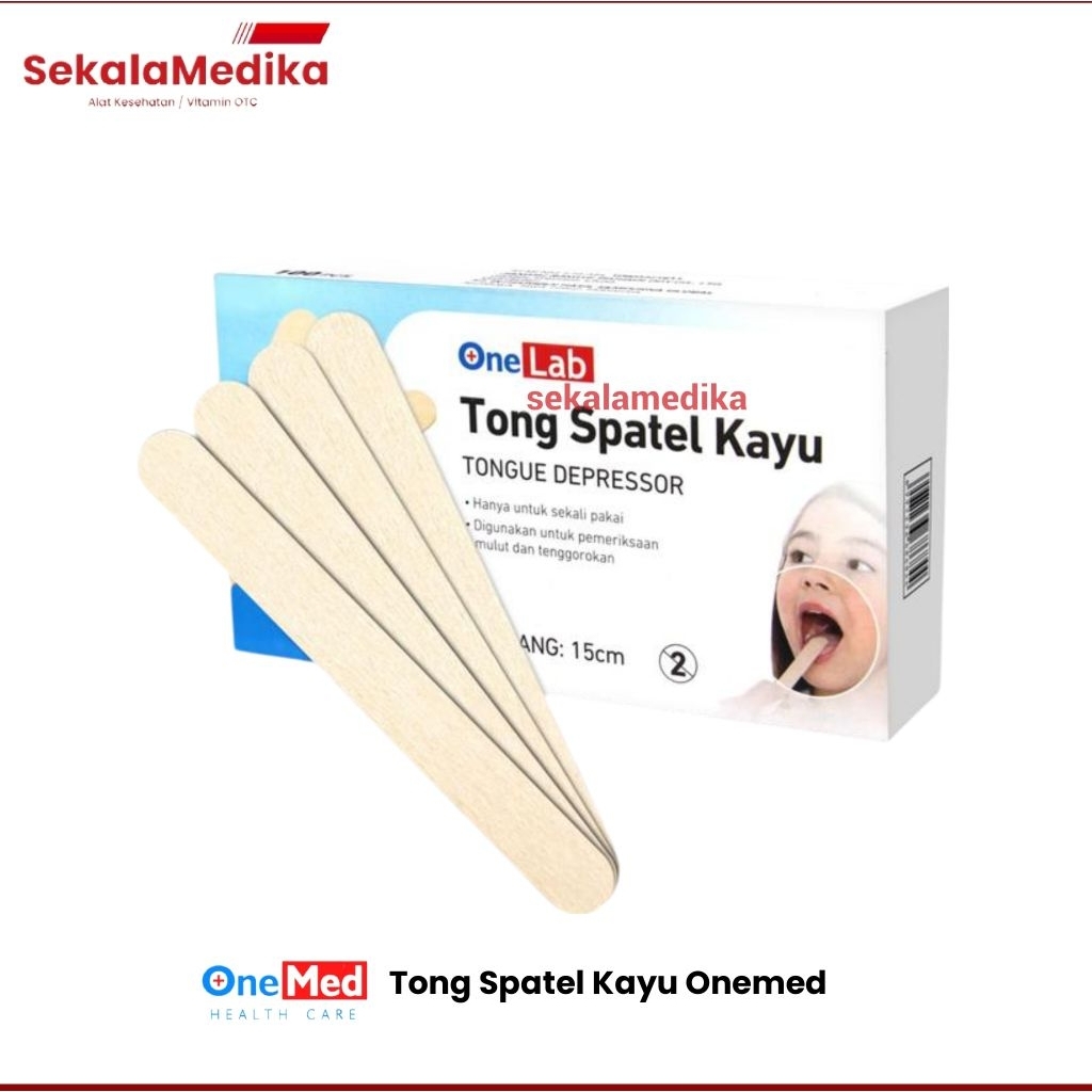 Jual Tong Spatel Kayu Tongue Depressor Sudip Lidah Spatula OneMed ...